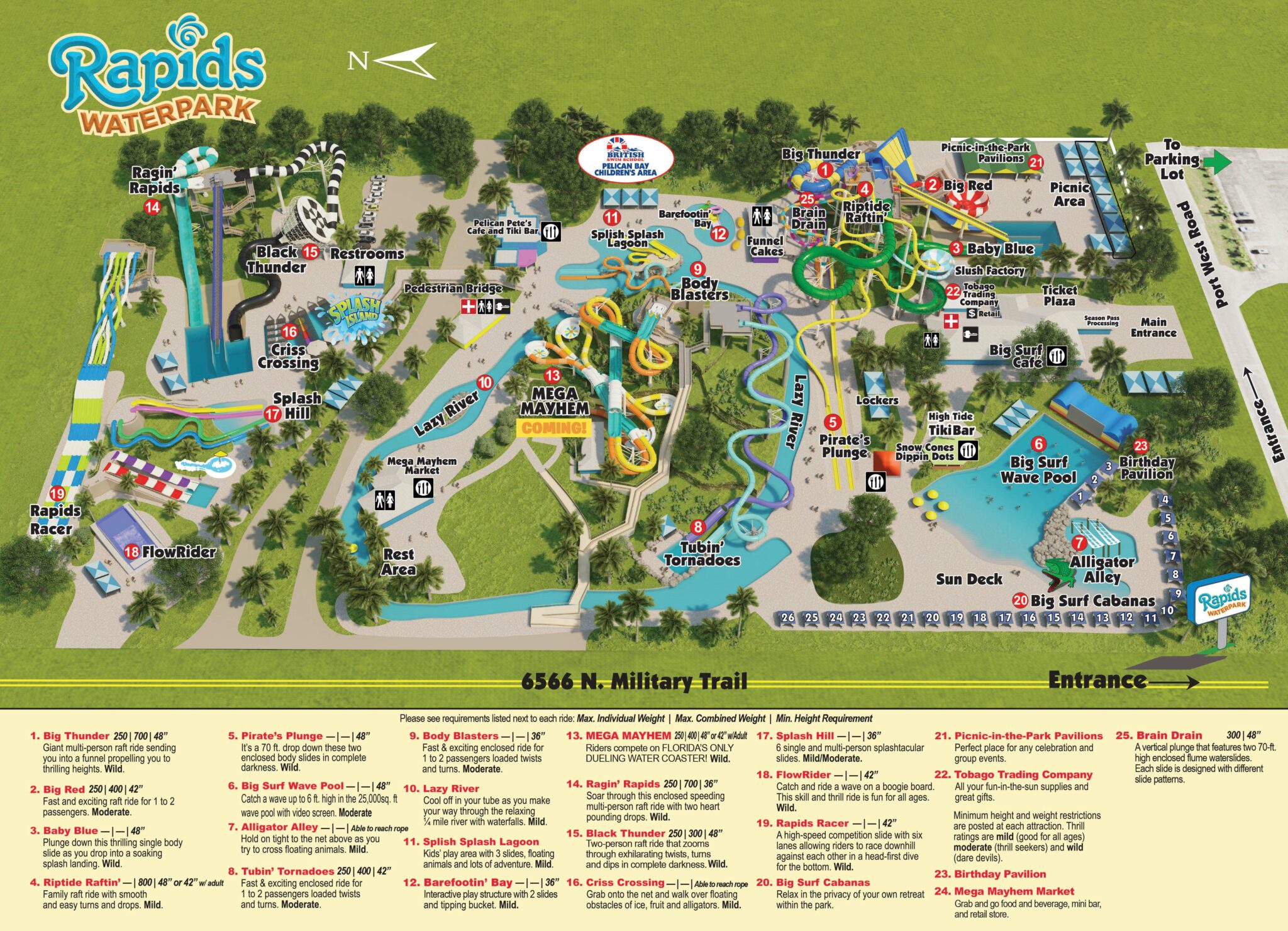 Park Map | Rapids Water Park